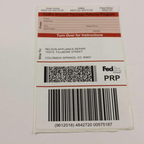 Delonghi Return Service Label Client - Prp-Coloradosprings– Delonghi Parts